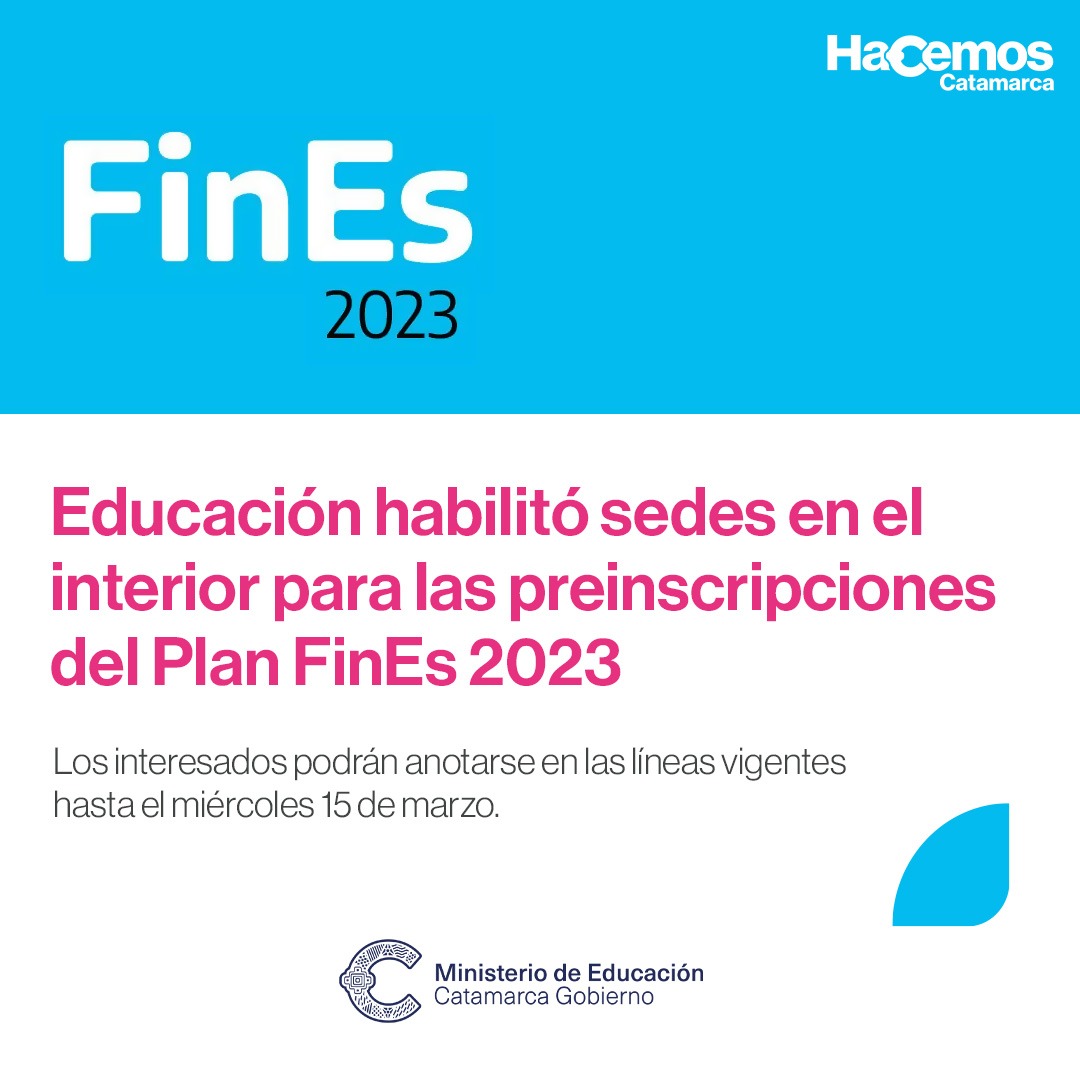 Ministerio de Educación - Gobierno de Catamarca - Educación habilitó ...